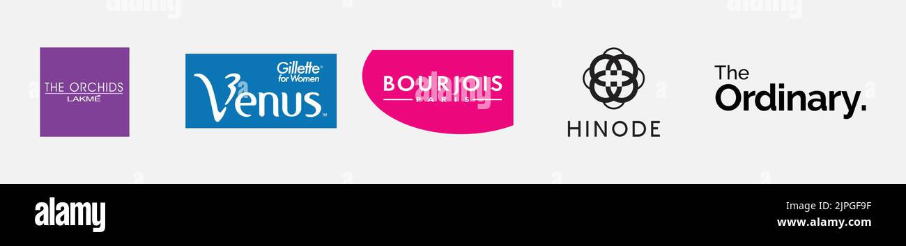 Bourjois-Logo, das gewöhnliche Logo, Lakme-Logo, Gillette Venus-Logo ...
