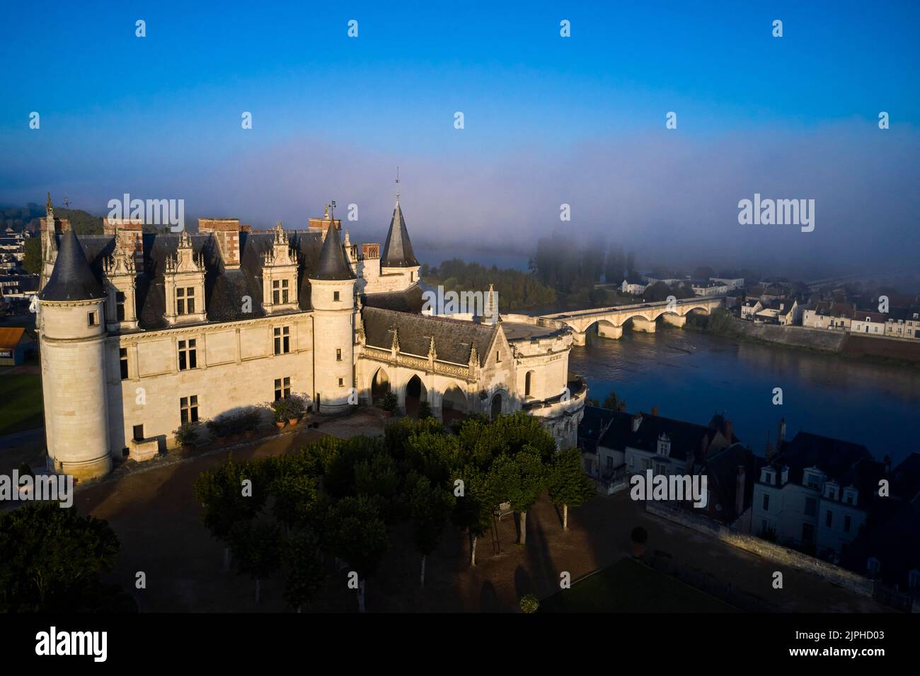 Frankreich, Indre-et-Loire, Amboise, Loire-Tal, das von der UNESCO zum Weltkulturerbe erklärt ...