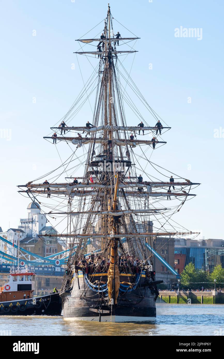 Göteborg von Schweden, Segelnachbildung der schwedischen Ost-Indiaman ...