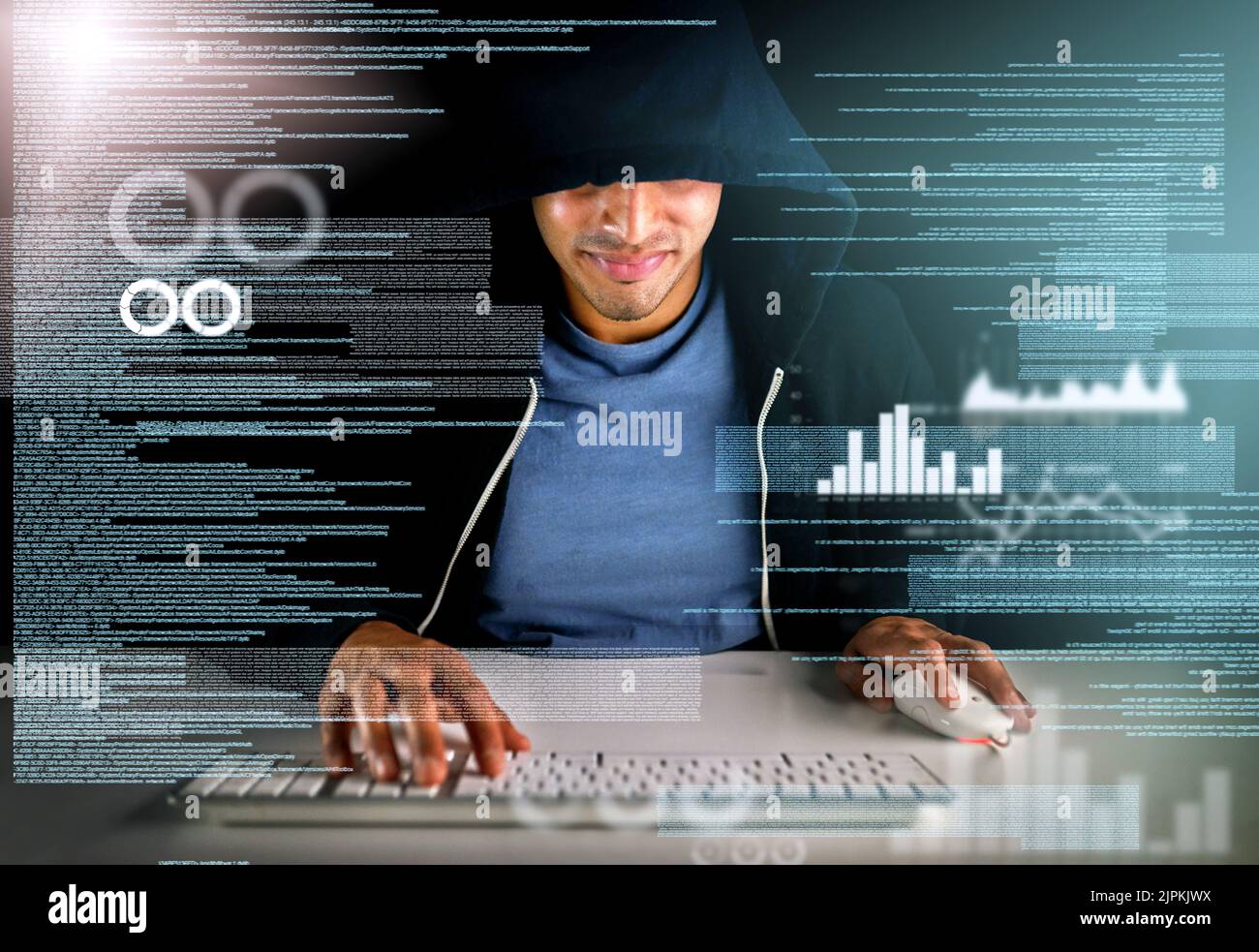 Schreiben des Codes, auf dem Ihr System läuft. Ein hübscher junger ...