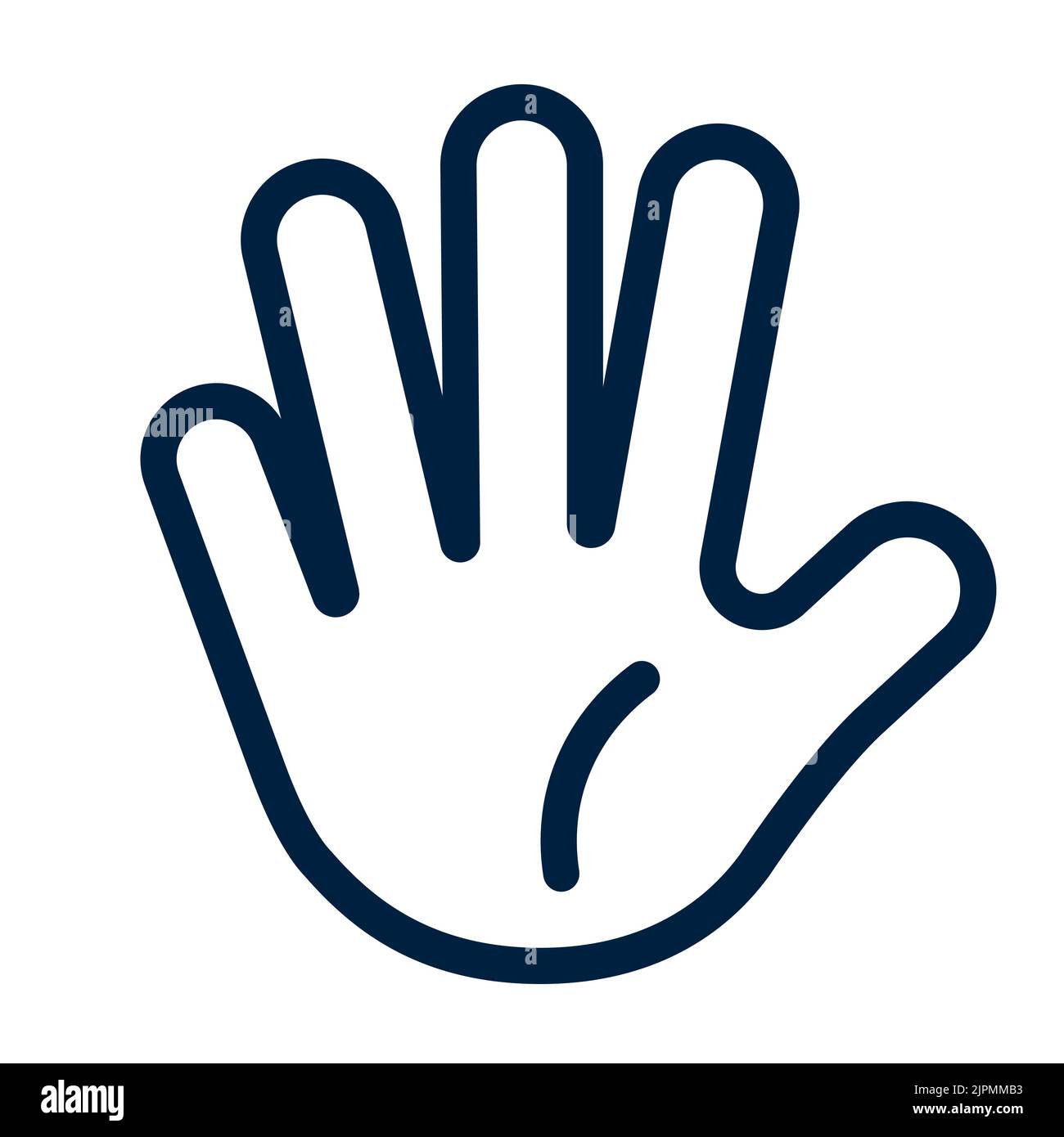 Vier finger gruß Stock-Vektorgrafiken kaufen - Alamy
