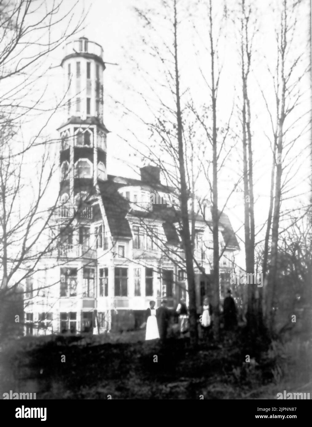 Gullåkra. Edla und Johan Wikman, Erik Stenholm, Hilda Esberg, Anna ...