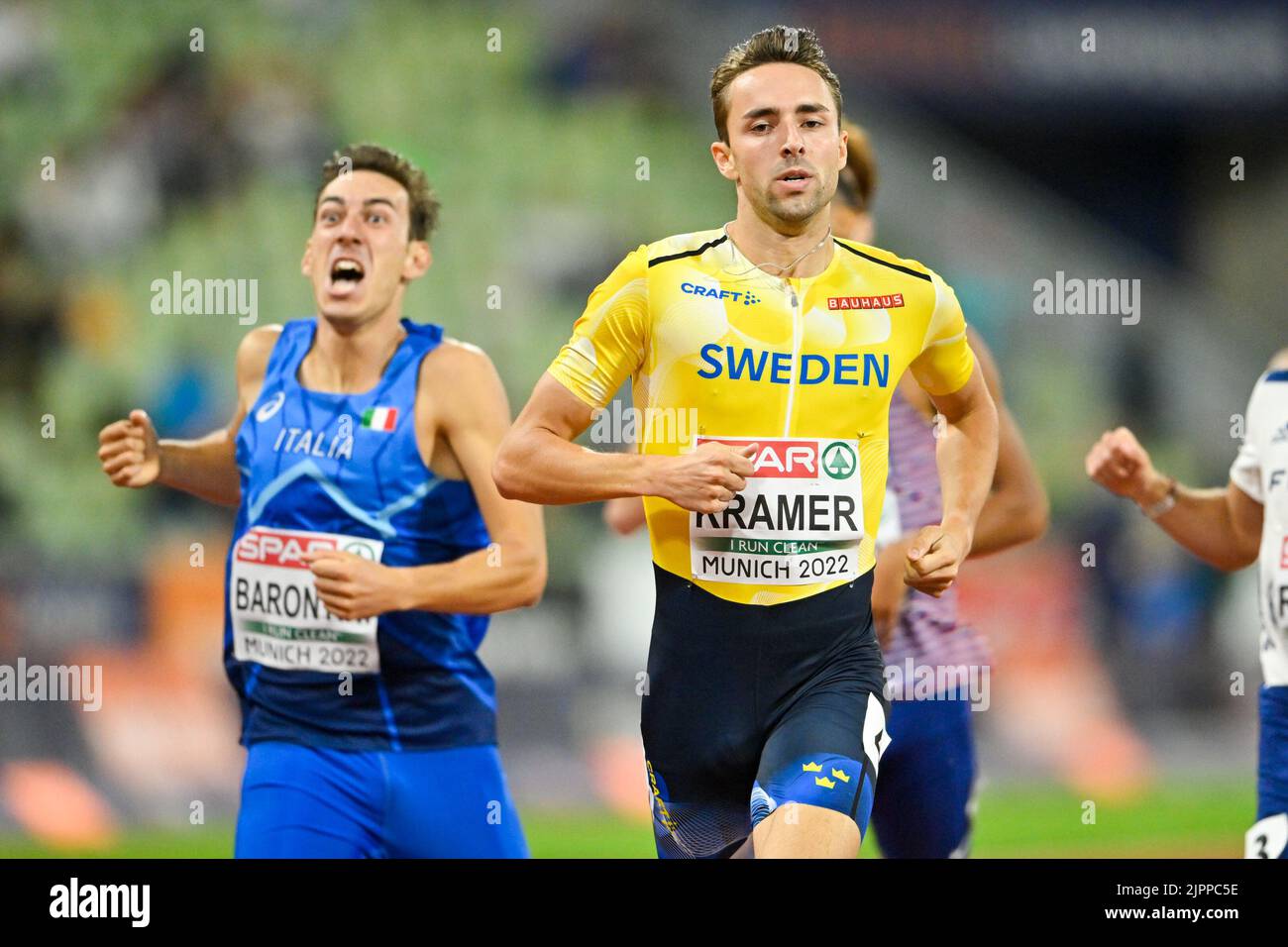 MÜNCHEN, DEUTSCHLAND - 19. AUGUST: Andreas Kramer aus Schweden tritt am ...