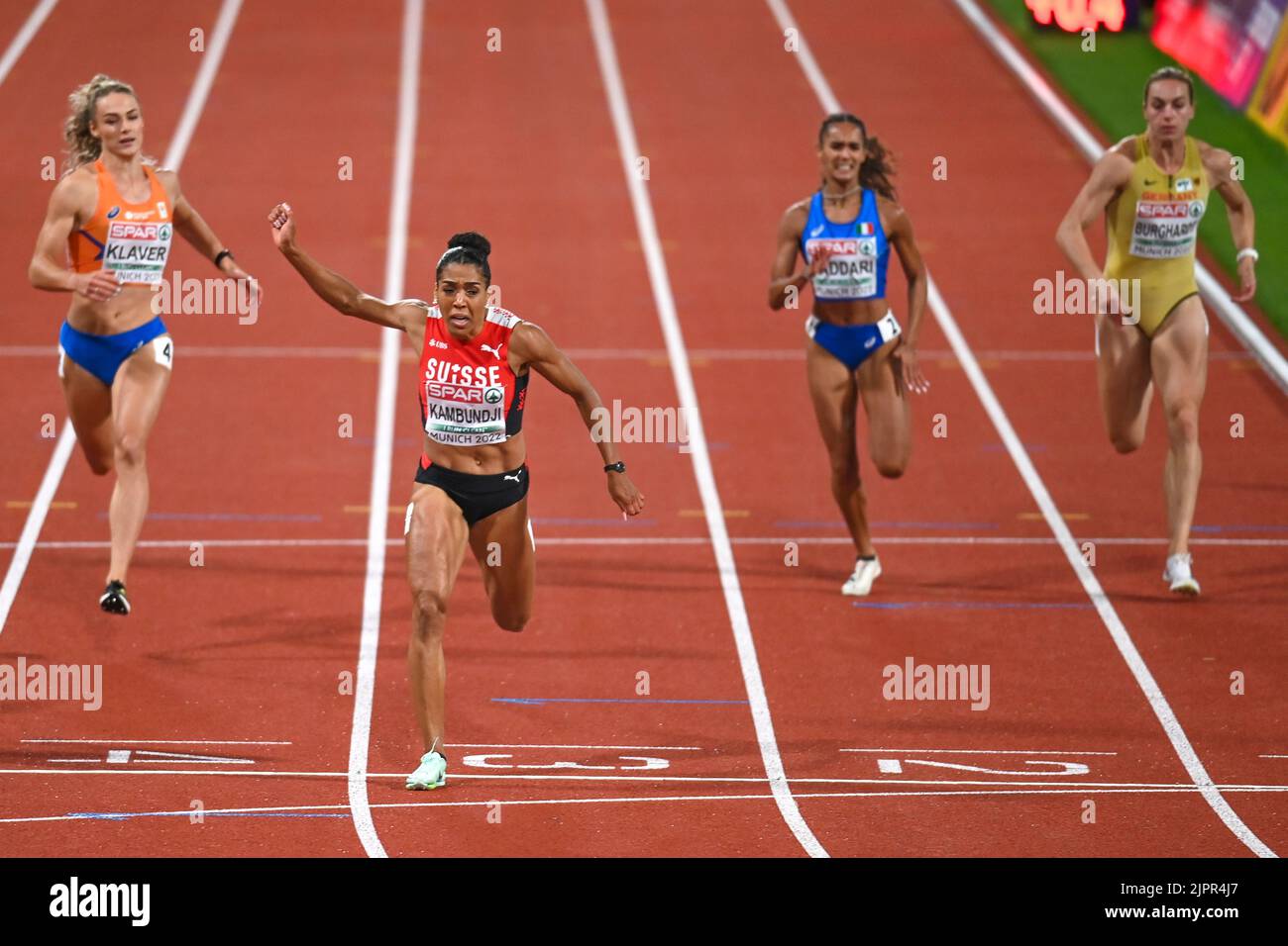 Mujinga Kambundji (Schweiz). Goldmedaille, 200m. Europameisterschaften ...