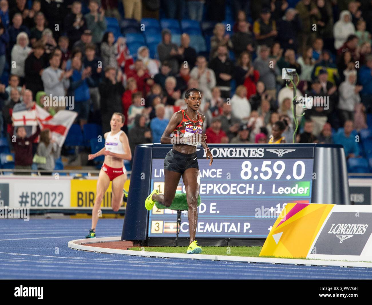 Die Kenianerin Jackline Chepkoech tritt beim Hindernislauf der Frauen 3000m bei den Commonwealth ...