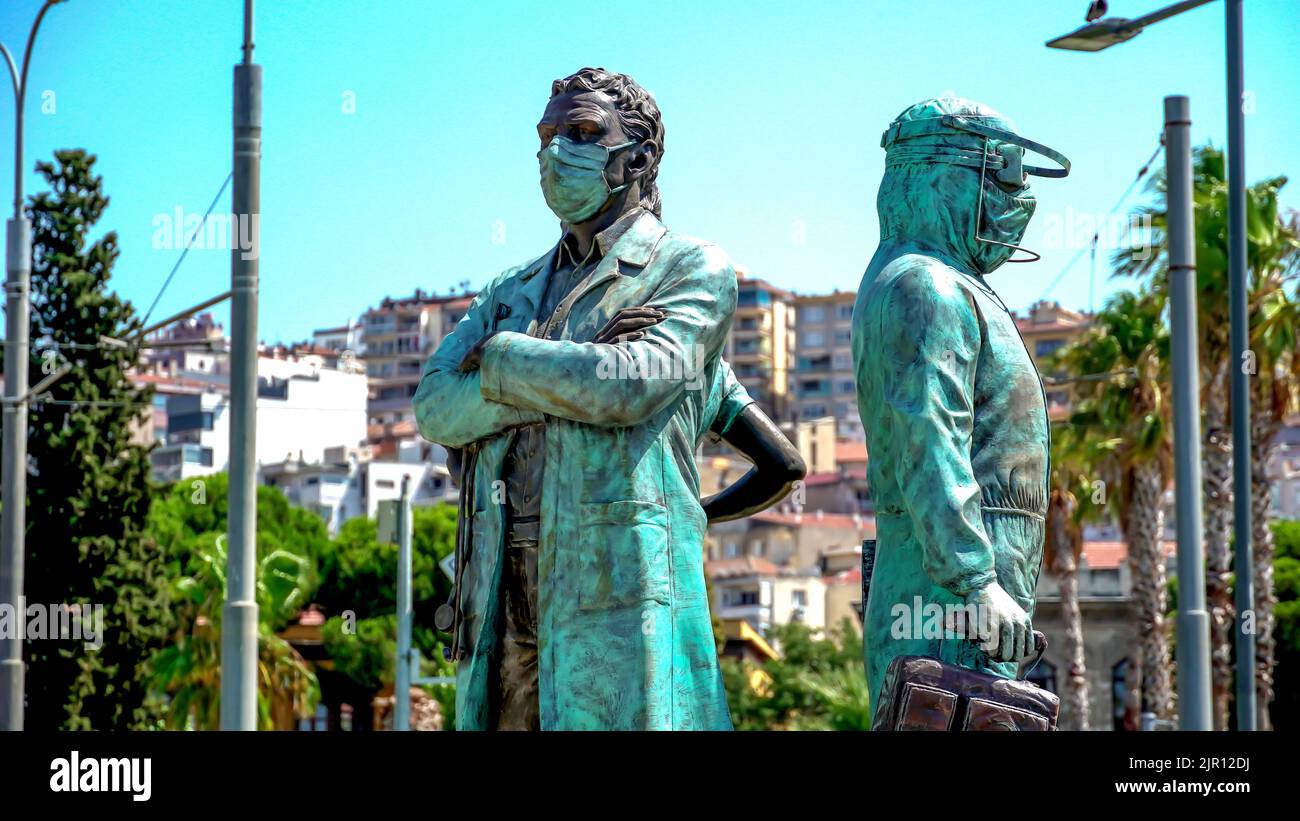 Izmir, Türkei, Türkei. 16. August 2022. Das „Pandemic Heroes Monument ...