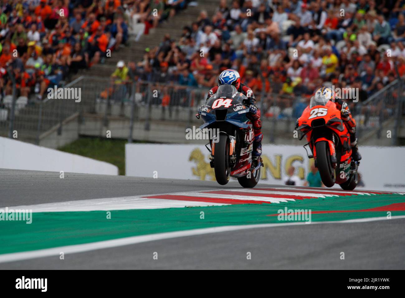 Die Ausgabe 2022 des AustrianGP in Red Bull A1 Ring Circuit, wo Francesco Bagnaia und Fabio ...