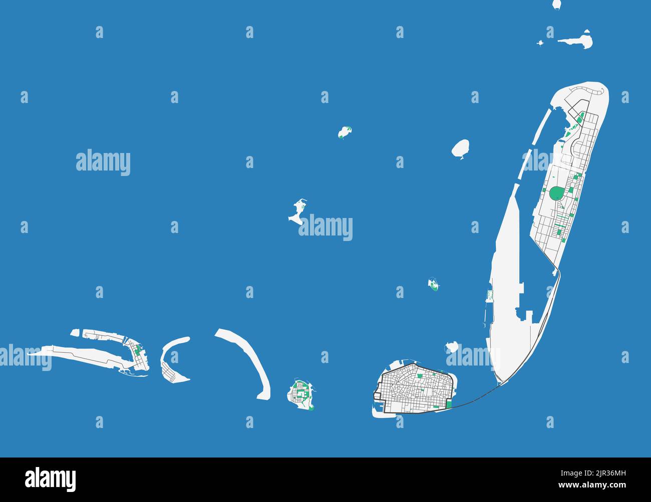 Vektor-Karte männlich. Detaillierte Karte des Verwaltungsgebiets der ...