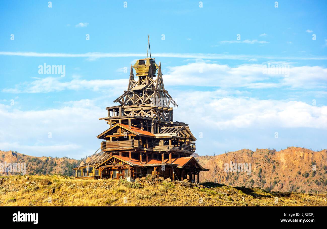 Das Smith Mansion im Wapiti Valley, Wyoming. Das einzigartige ...