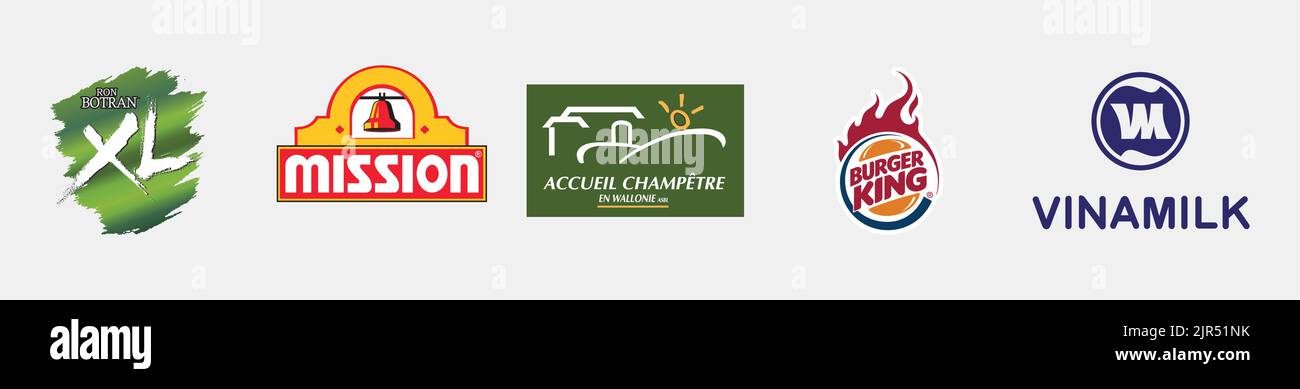 Mission Foods Logo, Accueil Champêtre Logo, Ron XL Logo, Burger King ...