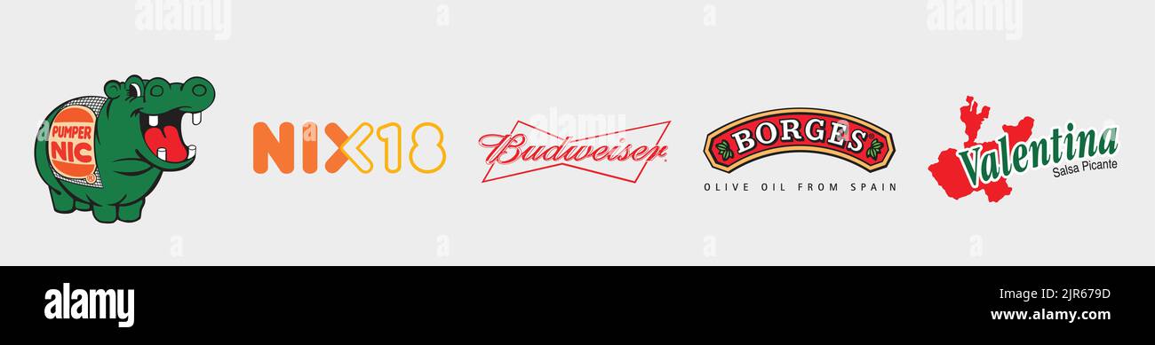Pumper Nic-Logo, nix18-Logo, Salsa Valentina-Logo, Budweiser-Logo ...