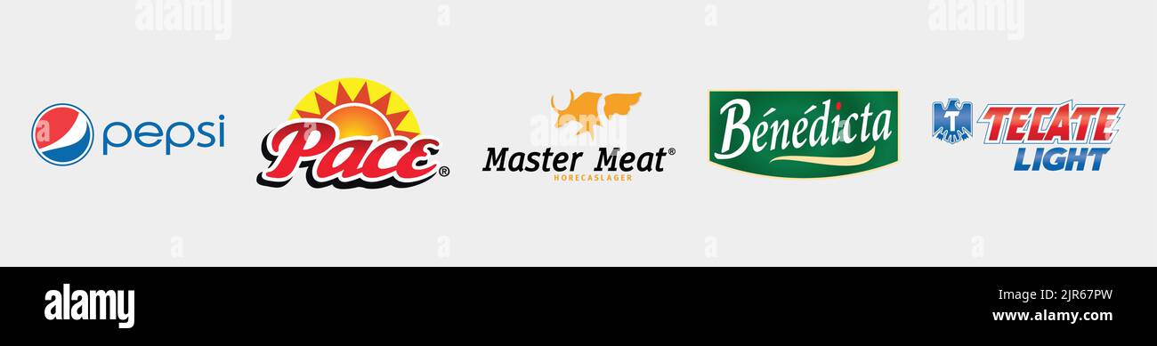 Pepsi-Logo, Tecate Light-Logo, Benedicta-Logo, Master Meat-Logo, Pace ...