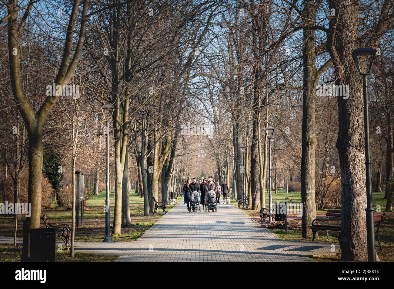 Bild des gradski Parks, des Stadtparks von Pancevo, in der Vojvodina ...