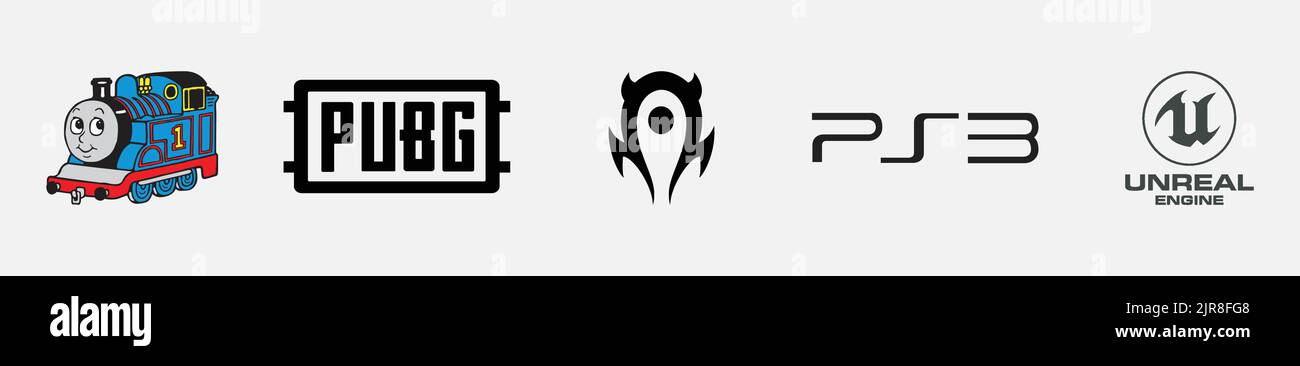 pubg-Logo, Unreal Engine-Logo, World of Warcraft Horde-Logo, PS3 Slim ...