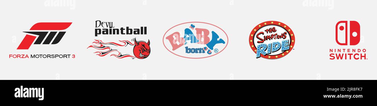 Devil Paintball Logo, The Simpsons Ride Logo, Forza Motorsport 3 Logo ...