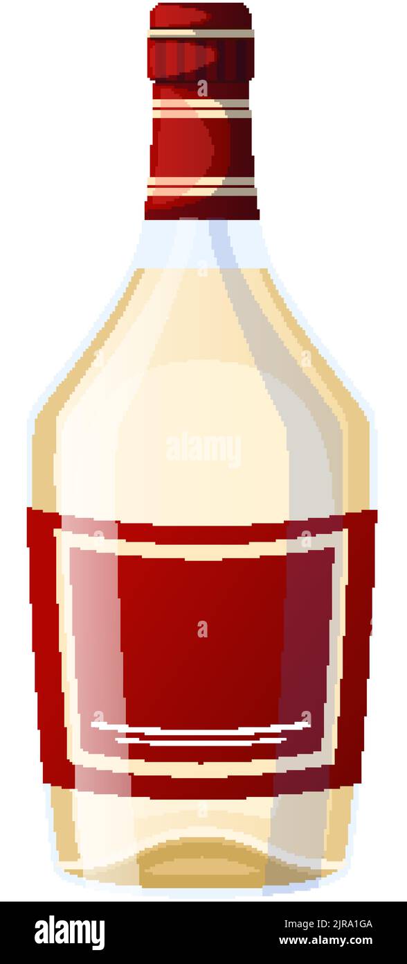 Alkohol Flasche Cartoon Vektor Illustration Stock-Vektorgrafik - Alamy