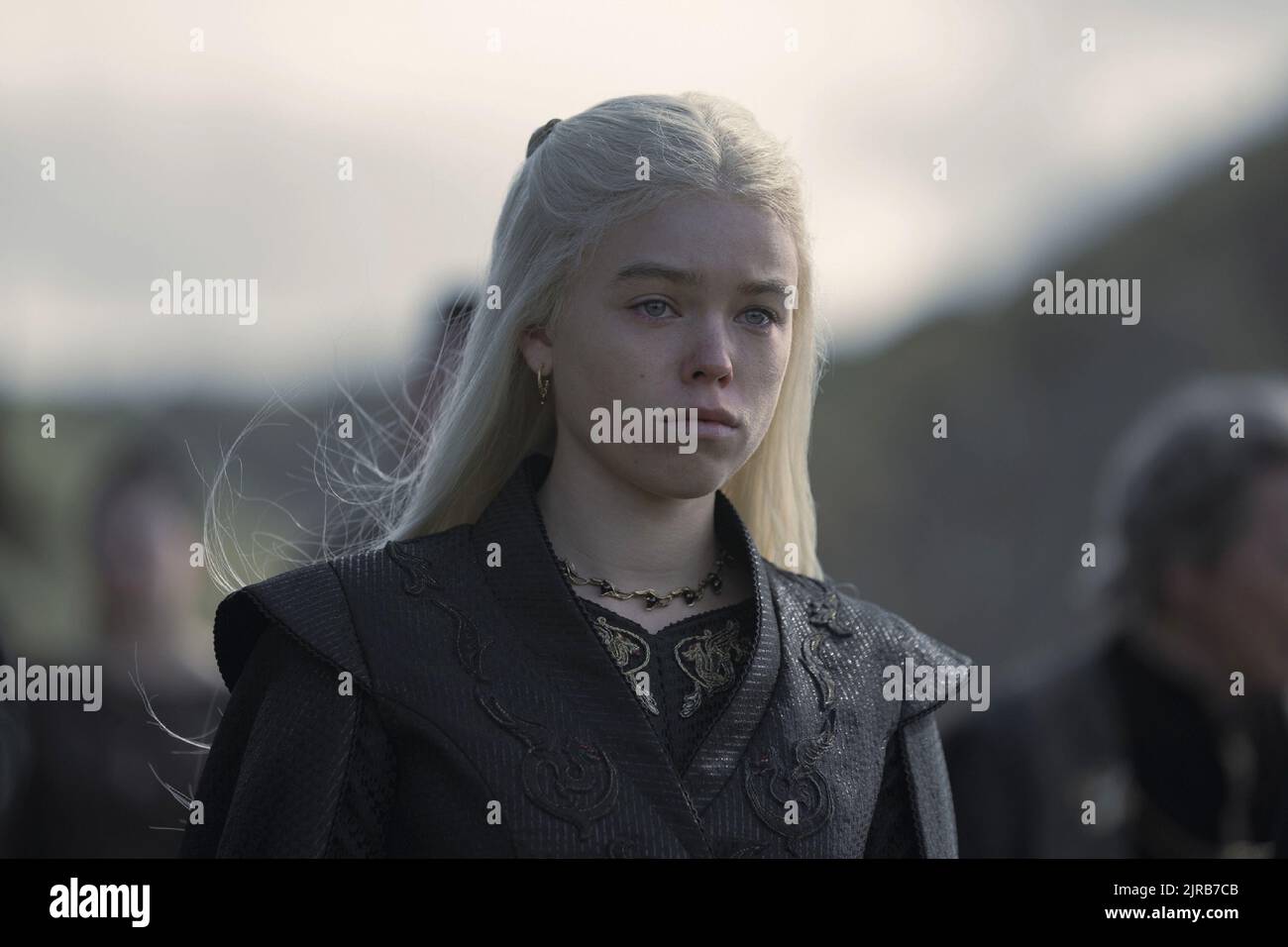 Milly Alcock, „Haus des Drachen“ (2022). Bildnachweis: Ollie Upton/HBO Max/THA Stockfotografie ...