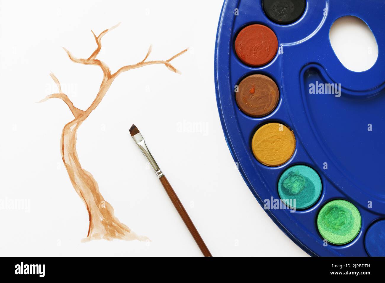 How to draw a tree for kids -Fotos und -Bildmaterial in hoher Auflösung ...