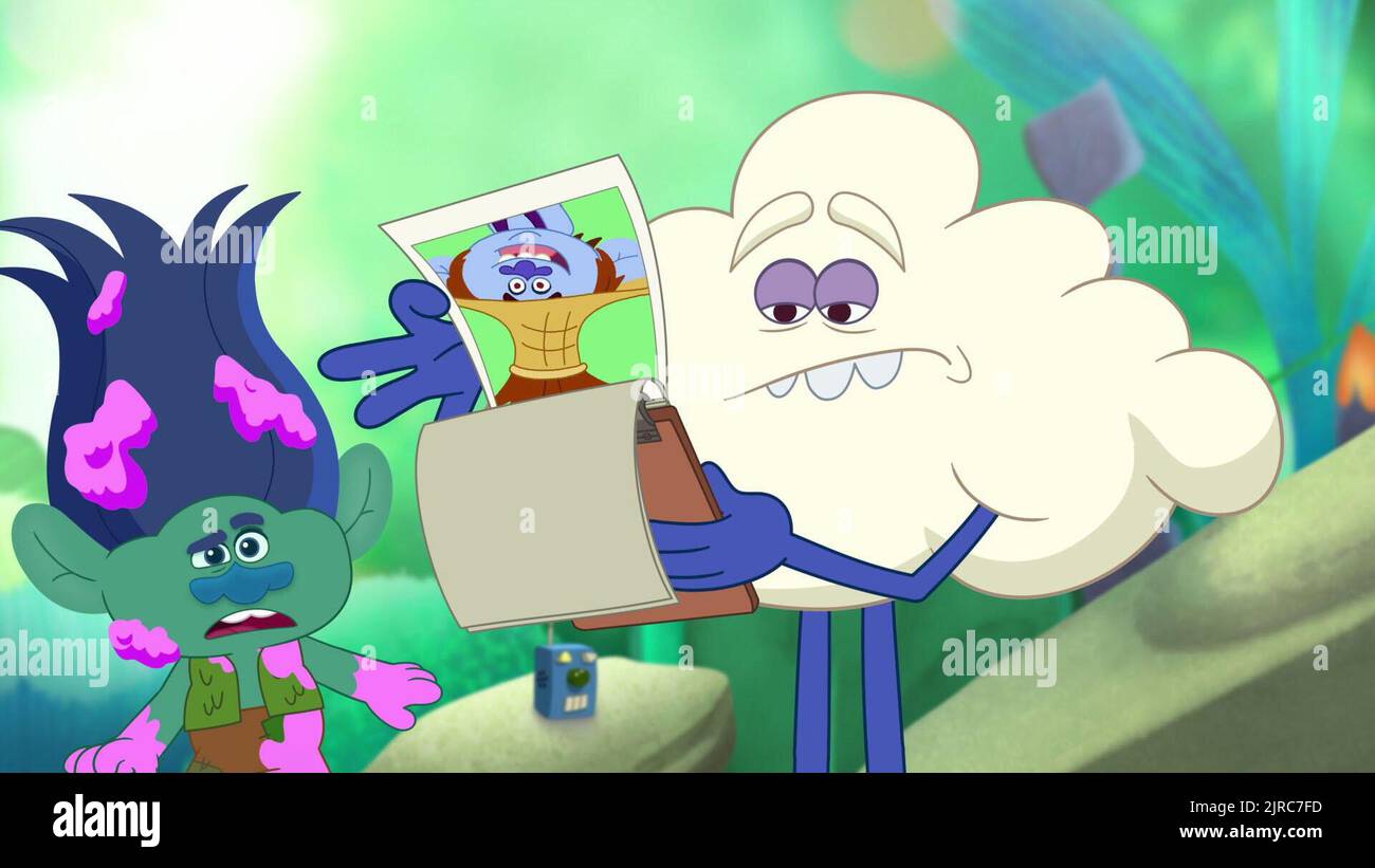 TROLLSTOPIA, (aka TROLLS TOPIA), von links: Branch (Stimme: Skylar Astin), Cloud Guy (Stimme ...