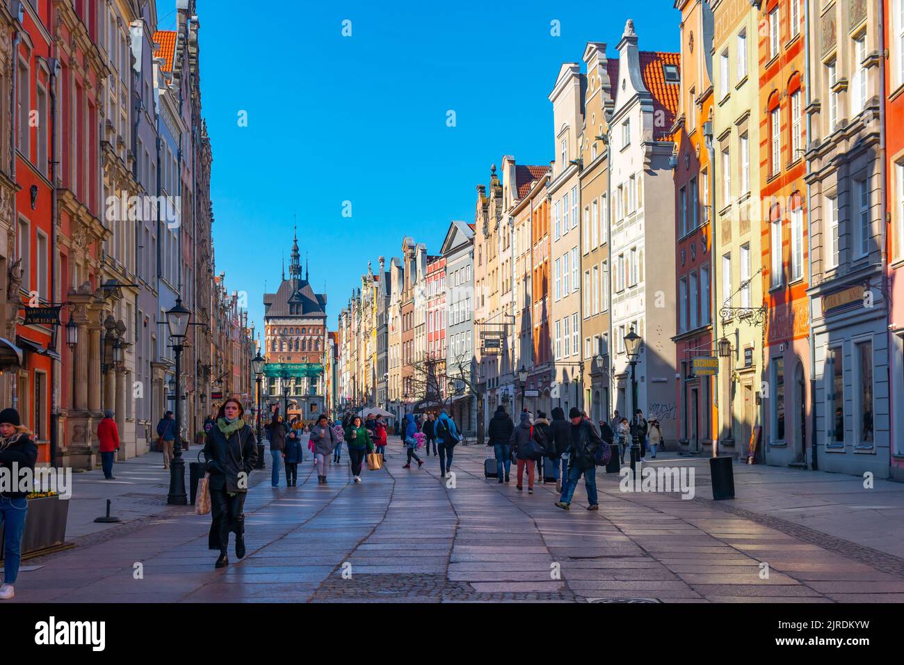 Danzig, Polen - 11. März 2022: Erstaunliche Architektur der Altstadt ...