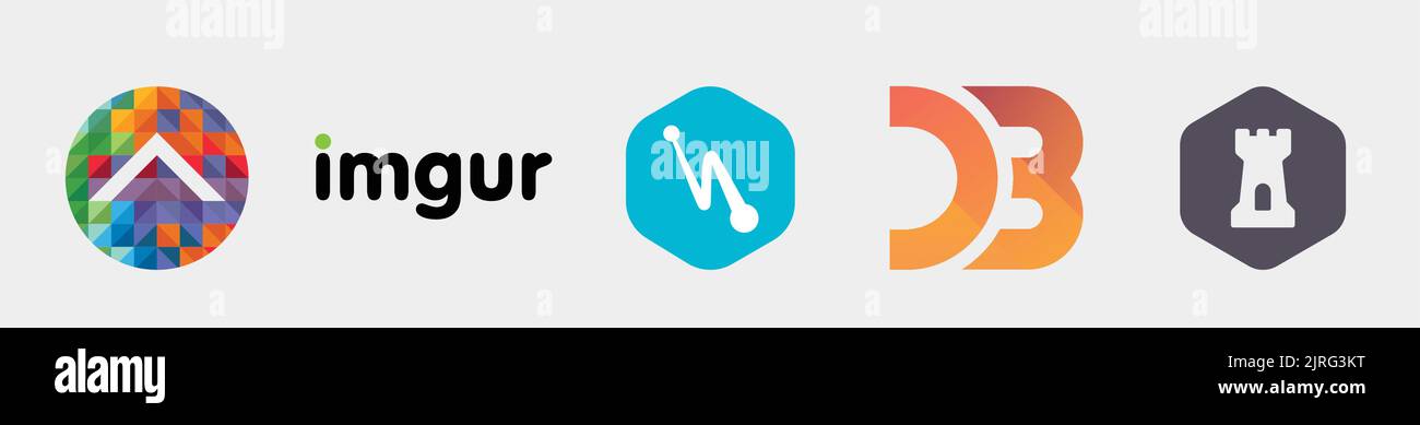 D3 logo Stock-Vektorgrafiken kaufen - Alamy