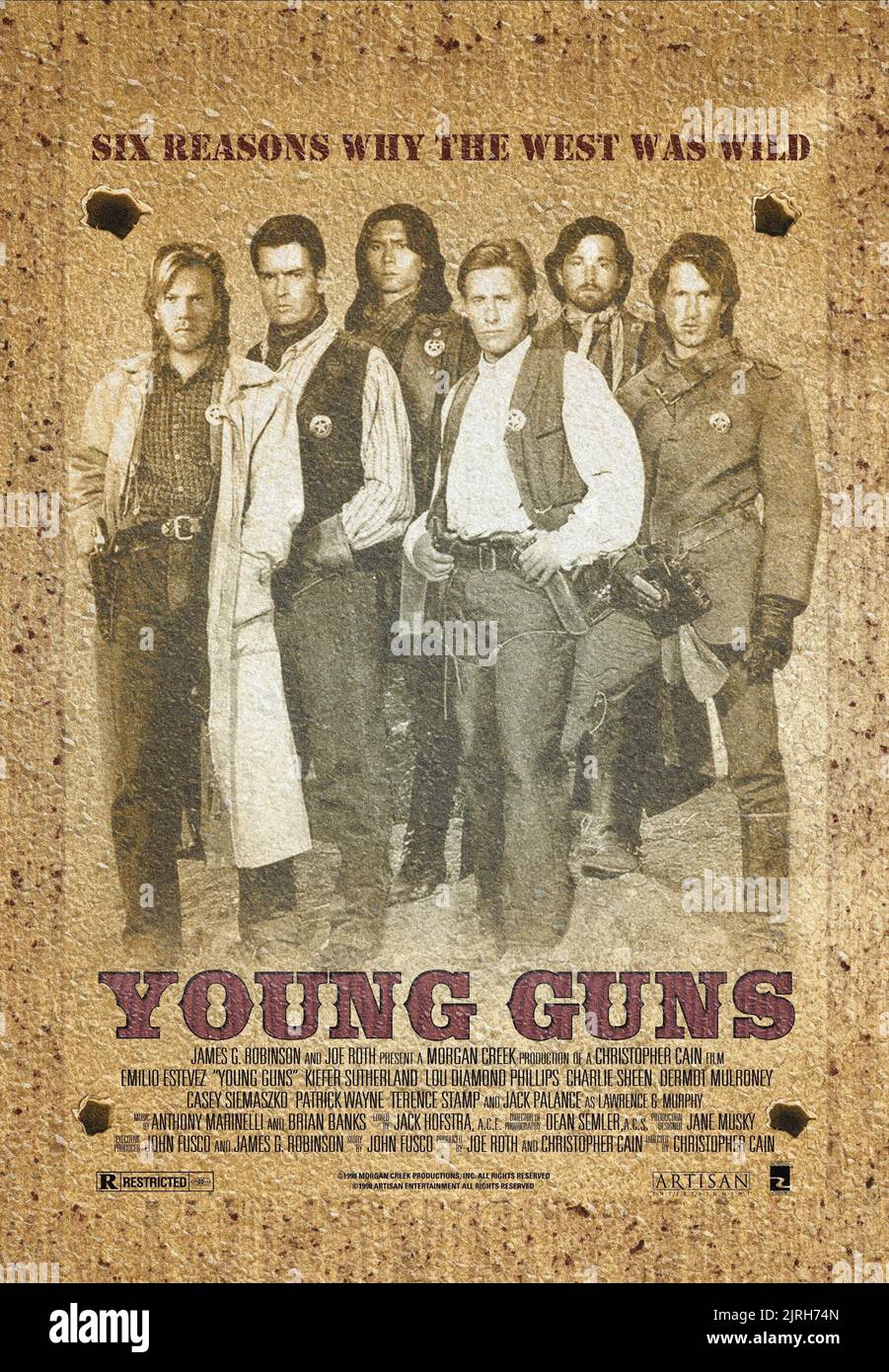 CHARLIE SHEEN, Kiefer Sutherland, Lou Diamond Phillips, Emilio Estevez ...