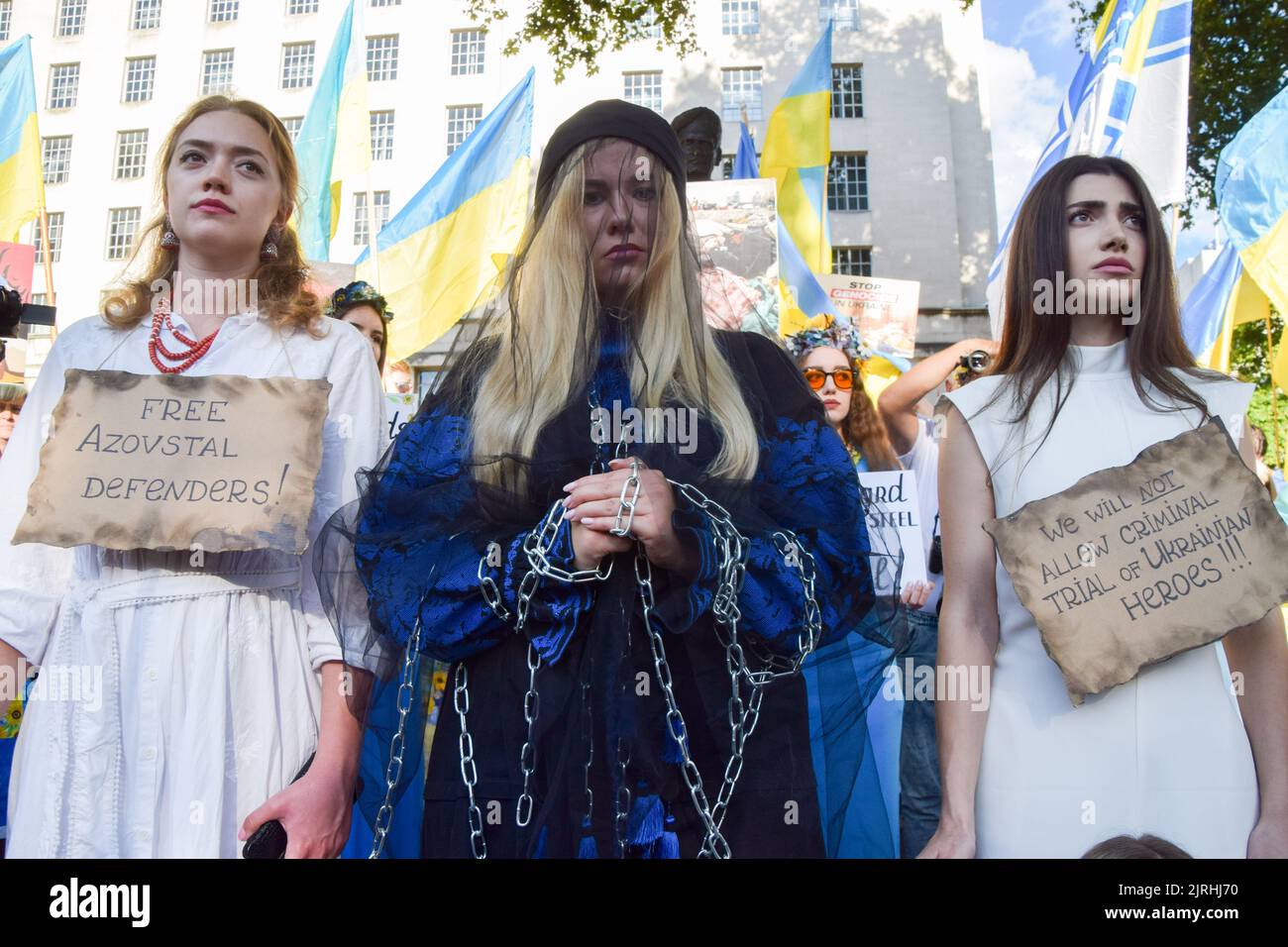 London, England, Großbritannien. 24. August 2022. Ein verkettete ...