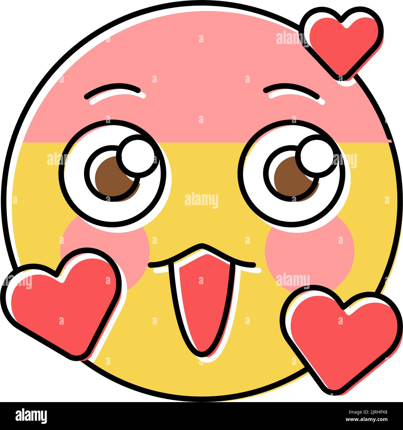 Herz Emoji Farbe Symbol Vektor Illustration Stock-Vektorgrafik - Alamy