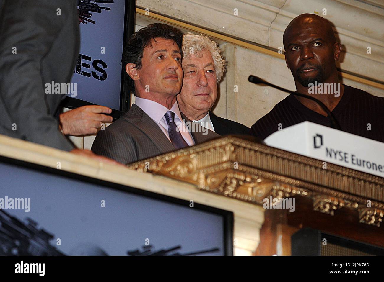 NEW YORK - 19. AUGUST: Die Crews Dolph Lundgren, Jason Statham ...