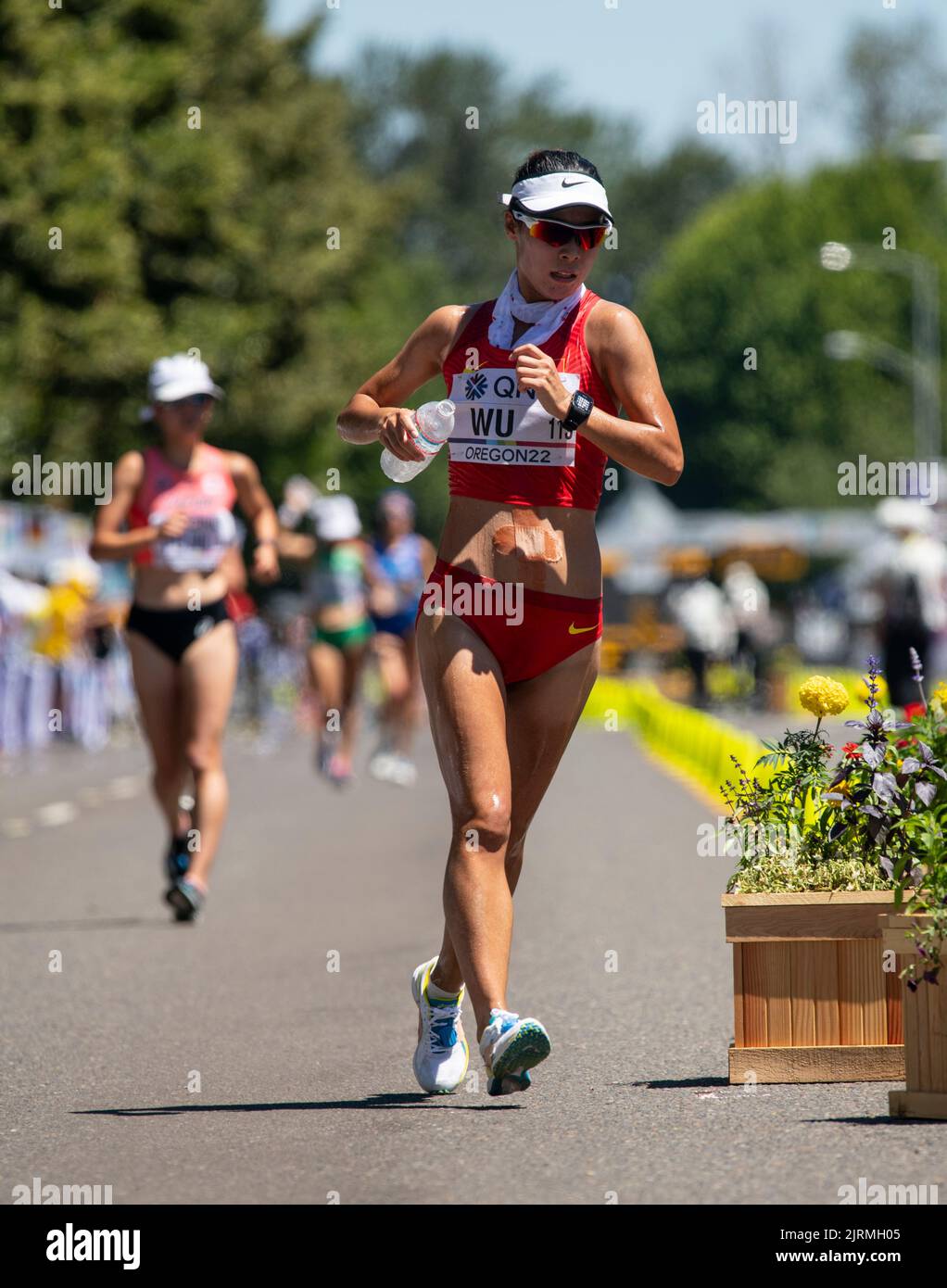 Quanming Wu aus China tritt am 15.. Juli 2022 beim 20k Walk der Frauen ...