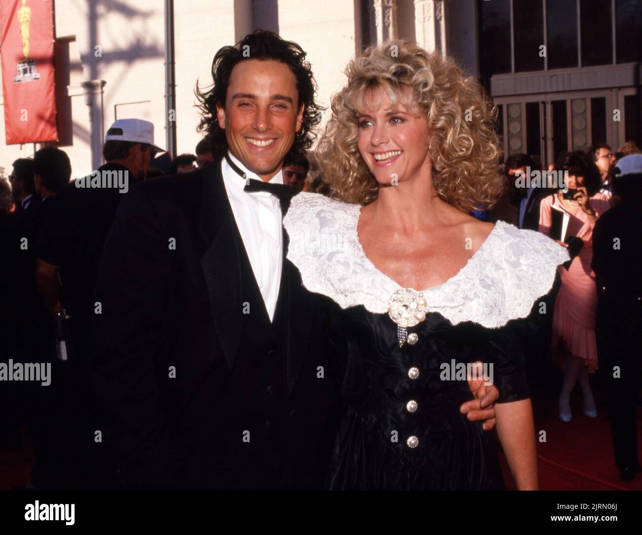 Olivia Newton-John und Matt Lattanzi um die 1980er Jahre Credit: Ralph ...