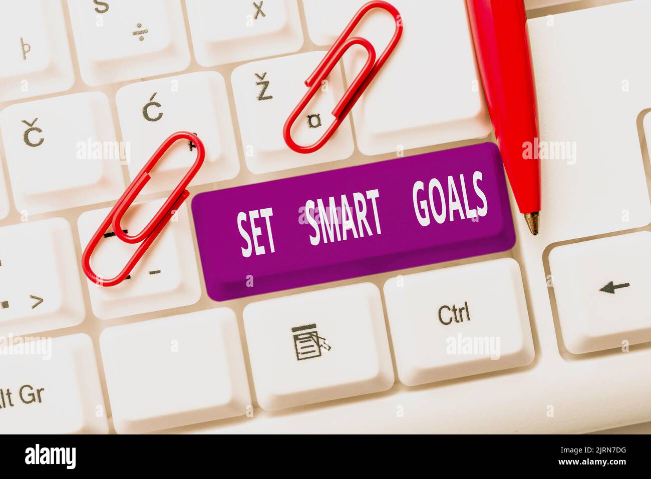 Textüberschrift mit „Smart Goals setzen“. Geschäftsübersicht ...