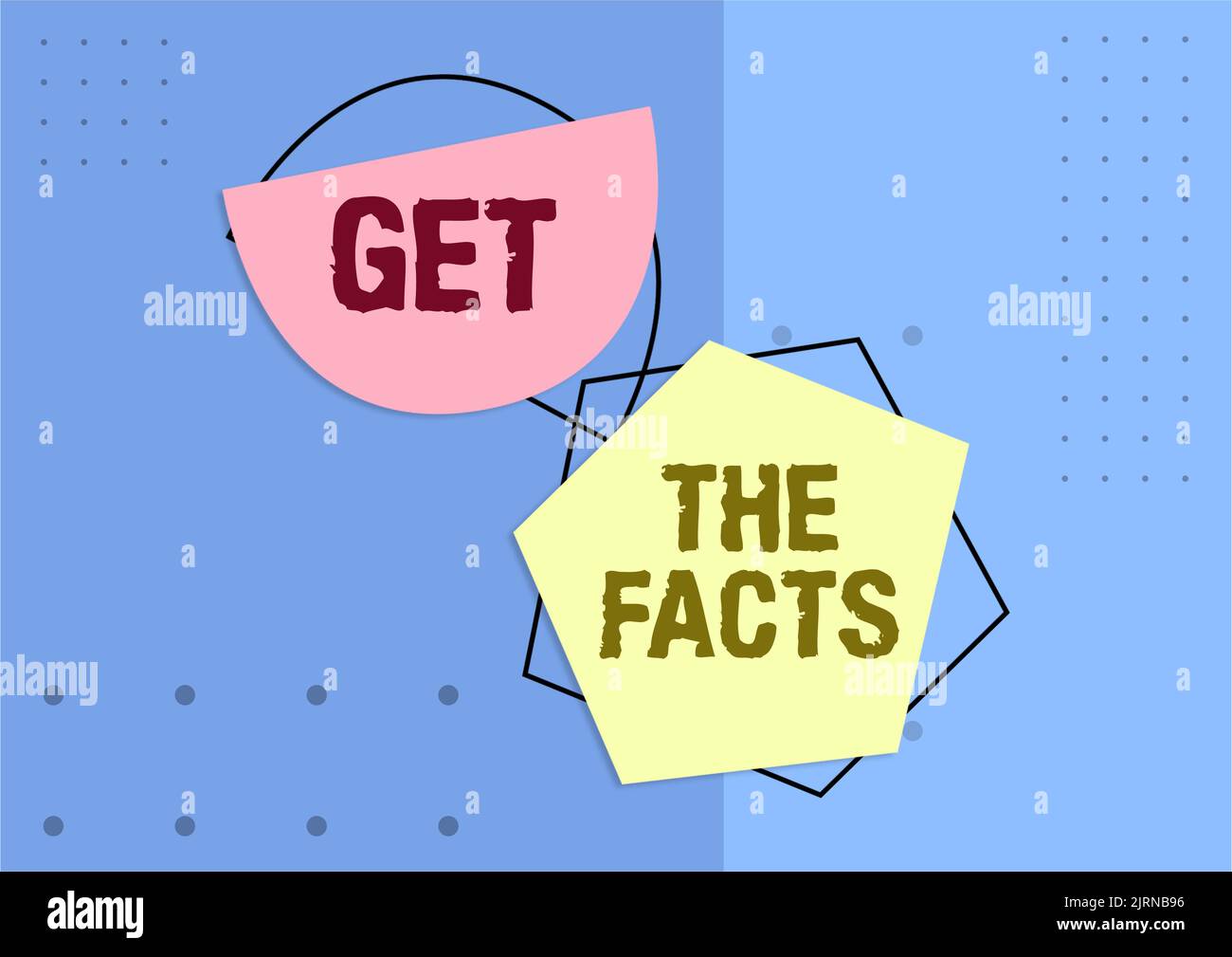 Textschild mit „Get the Facts“. Konzeptionelle Foto suchen nach der ...