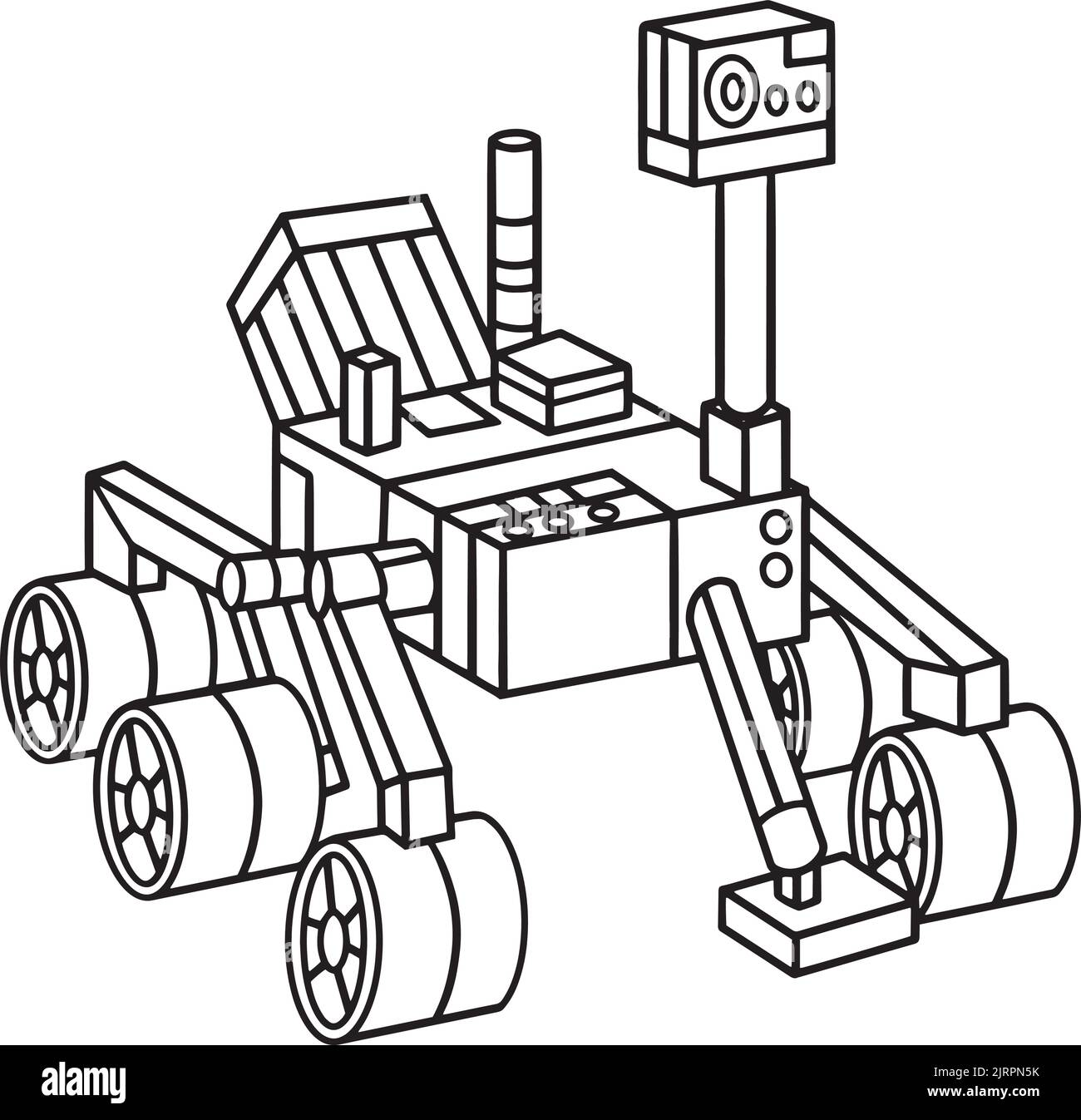 Cursority Mars Rover Isolated Coloring Page Stock-Vektorgrafik - Alamy