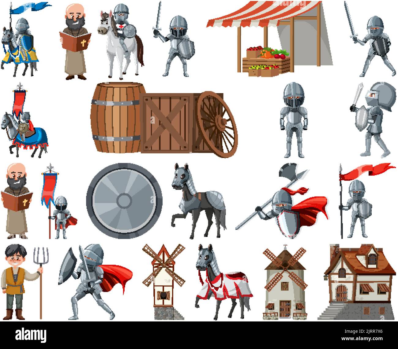 Mittelalterlicher dorfbewohner Stock-Vektorgrafiken kaufen - Alamy