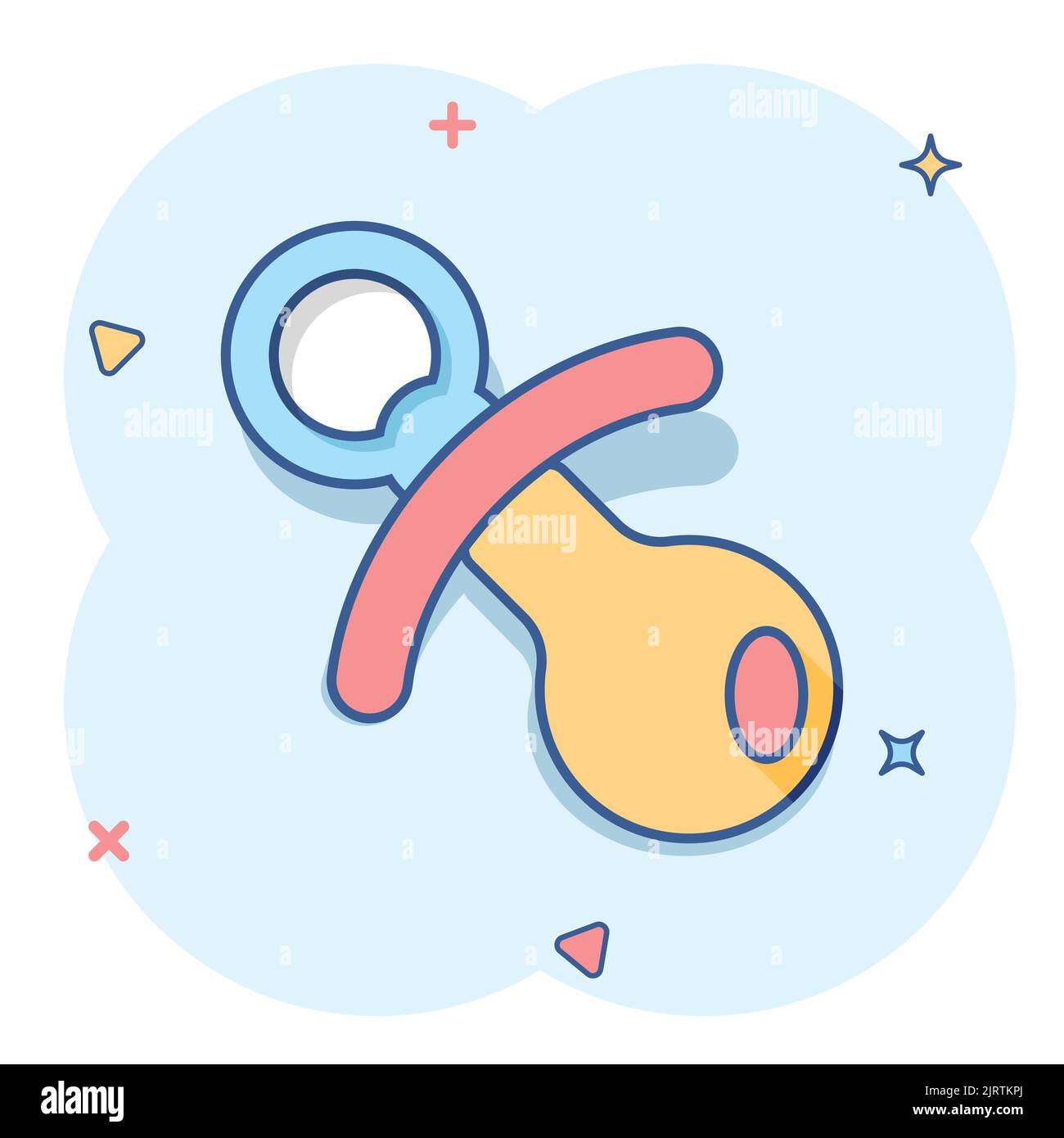 Vektor cartoon baby Schnuller Symbol im Comic-stil. Kind Spielzeug ...