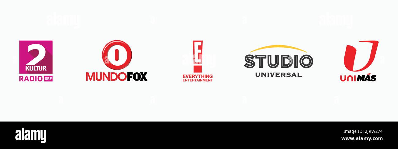 Studio Universal-Logo, MUNDO FOX-Logo, Unimas-Logo, E! Everything ...
