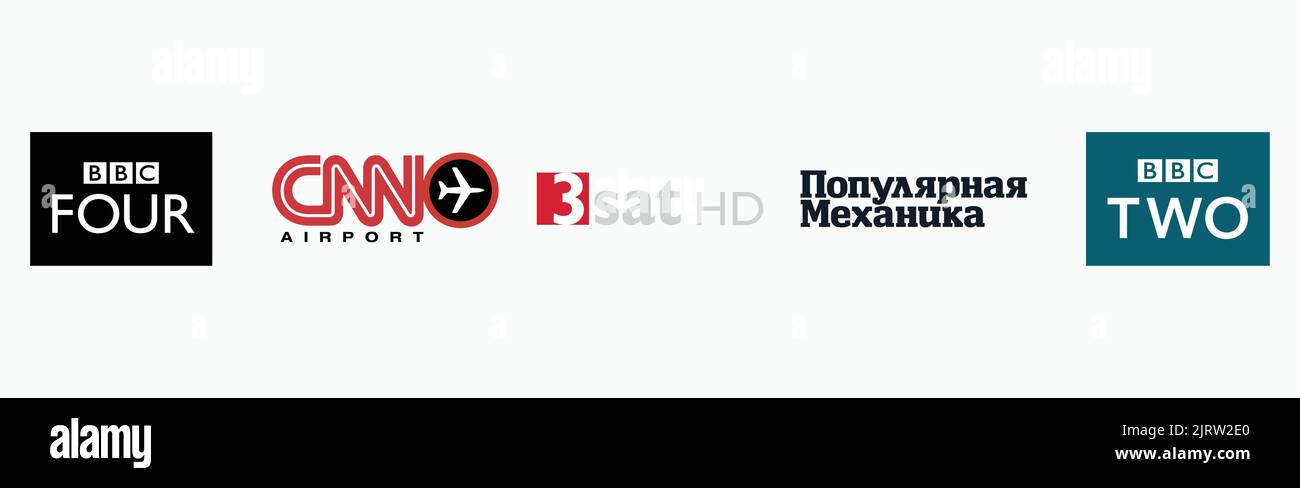Popular Mechanics Russia Manazine Logo, 3Sat-HD-Logo, BBC Fou-Logo, CNN ...