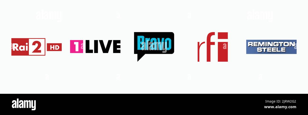 Bravo Logo, 1LIVE Logo, Rai 2 HD Logo, RFI Logo, Remington Steele Logo ...
