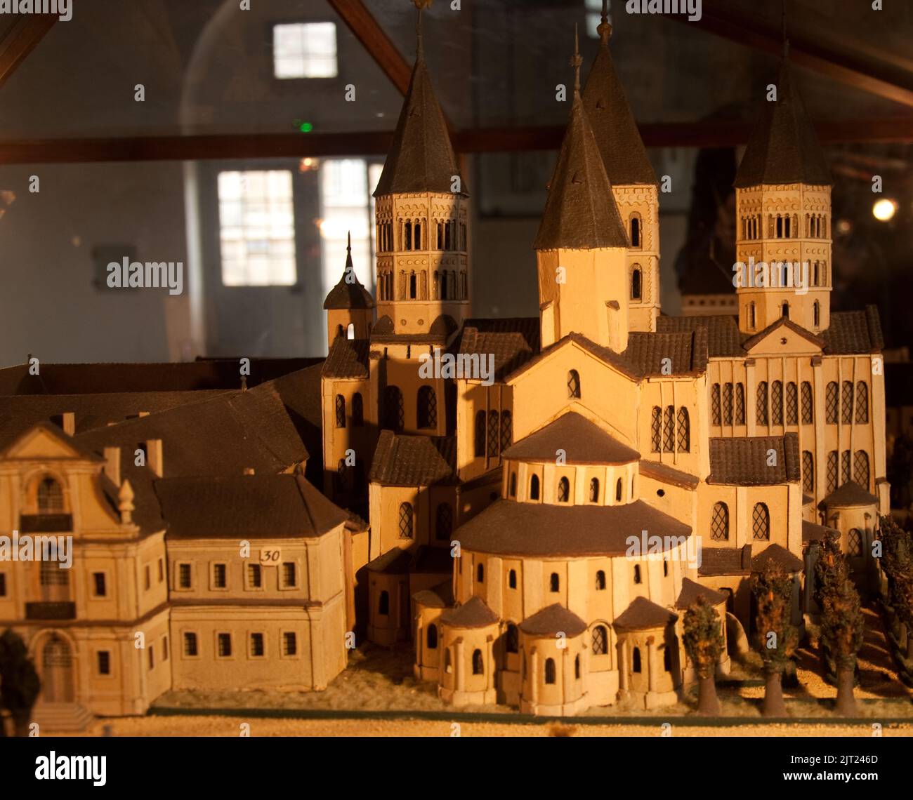Modell der Abtei Cluny III, Abtei Cluny, Cluny, Burgund, Frankreich ...