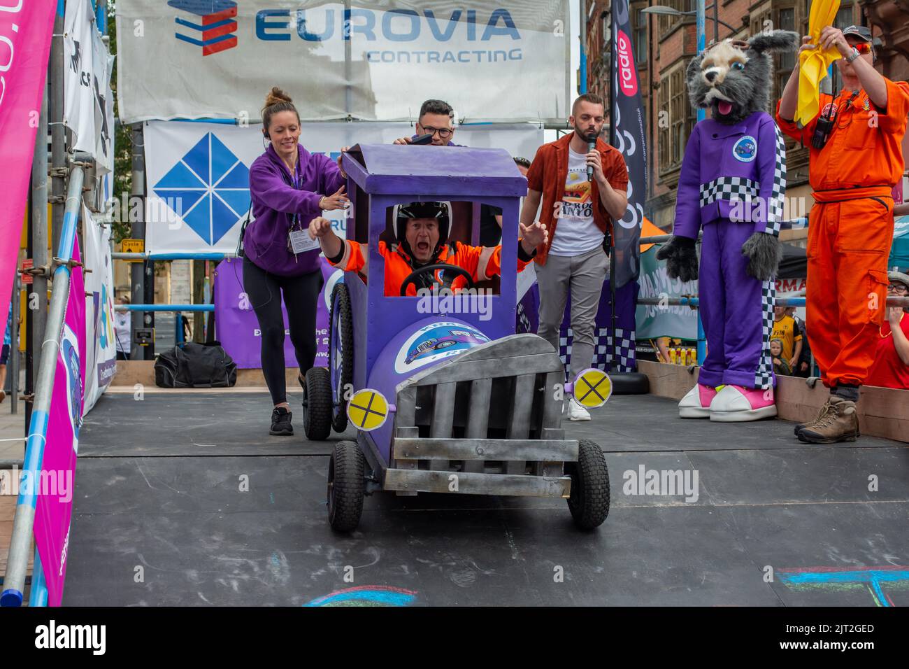 Krazy Races/Soapbox Racing, veranstaltet in Wolverhampton, großer Spaß ...