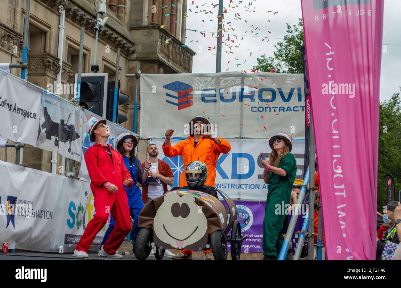 Krazy Races/Soapbox Racing, veranstaltet in Wolverhampton, großer Spaß ...