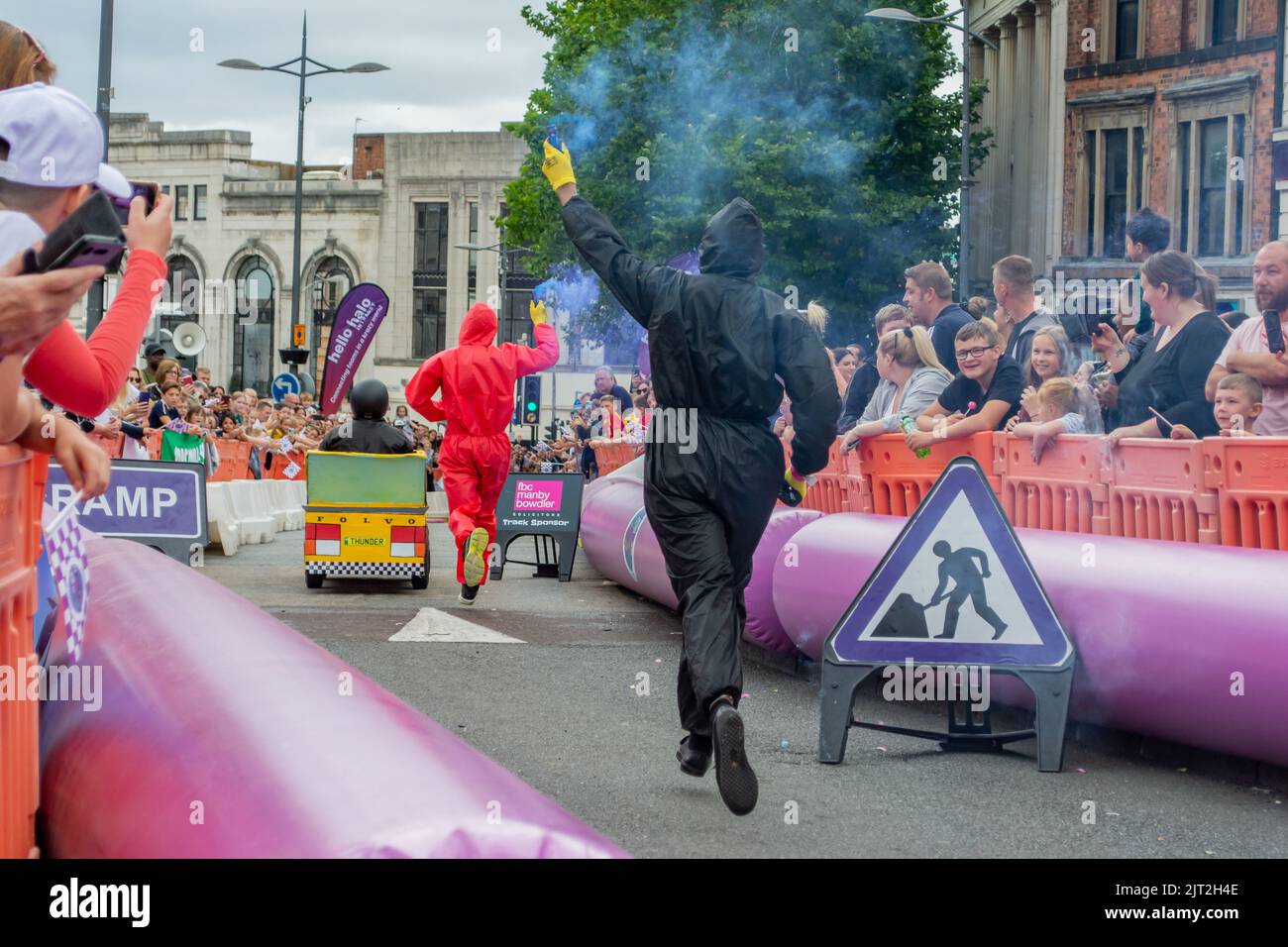 Krazy Races/Soapbox Racing, veranstaltet in Wolverhampton, großer Spaß ...