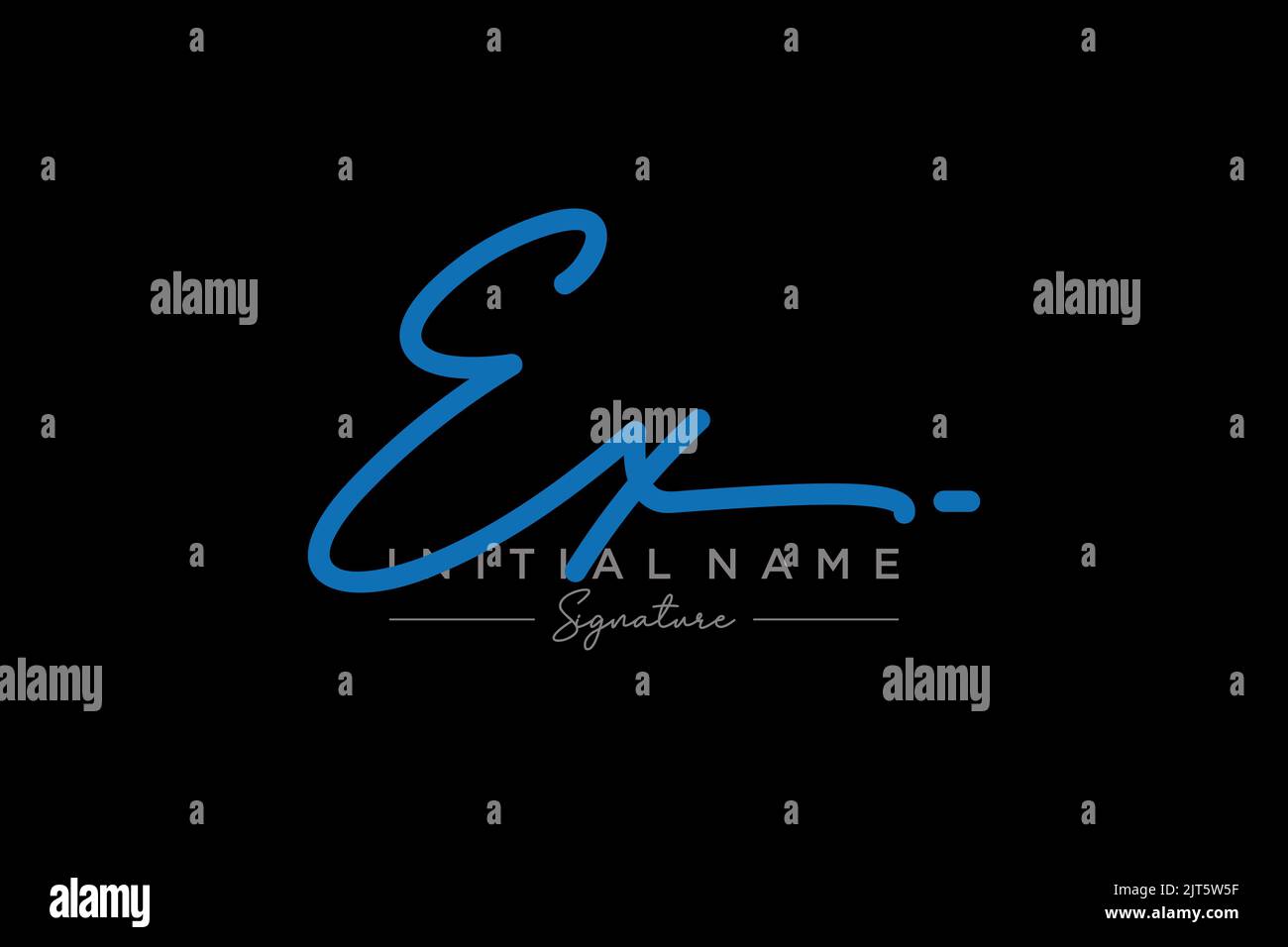 VEKTOR FÜR DIE VORLAGE VON EX-Signature-Logos. Handgezeichnete ...