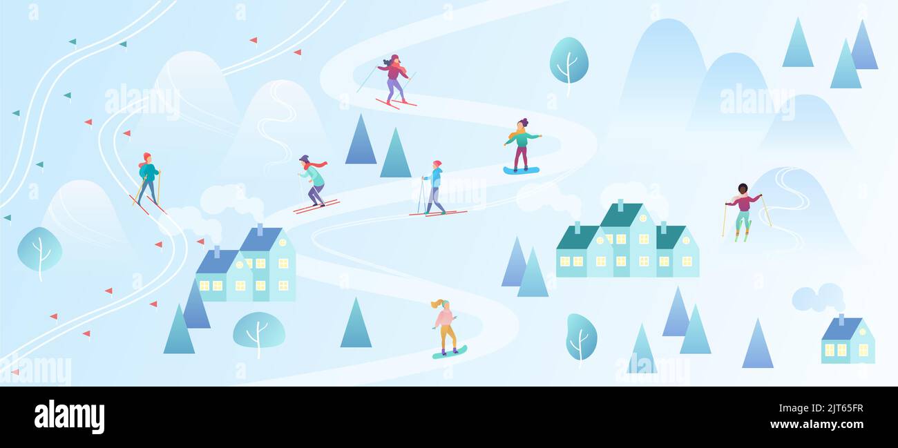 Skifahrer zeichnen -Fotos und -Bildmaterial in hoher Auflösung – Alamy