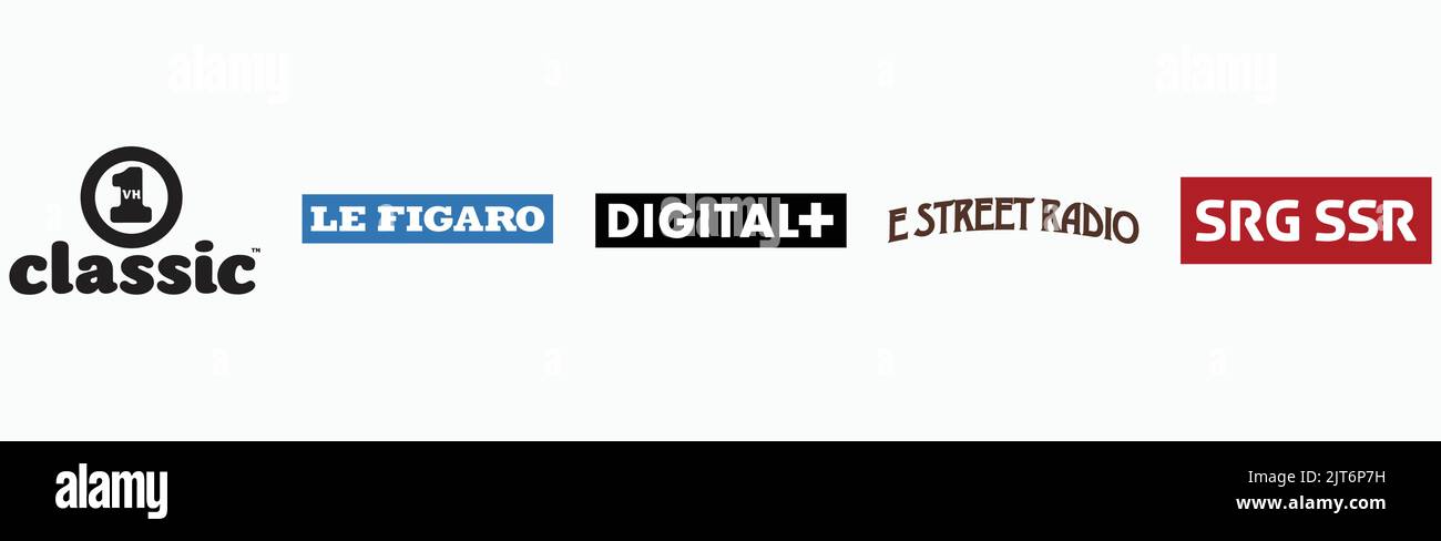 E Street Radio-Logo, Le Figaro-Logo, DIGITAL Plus-Logo, VH1 Classic UK ...