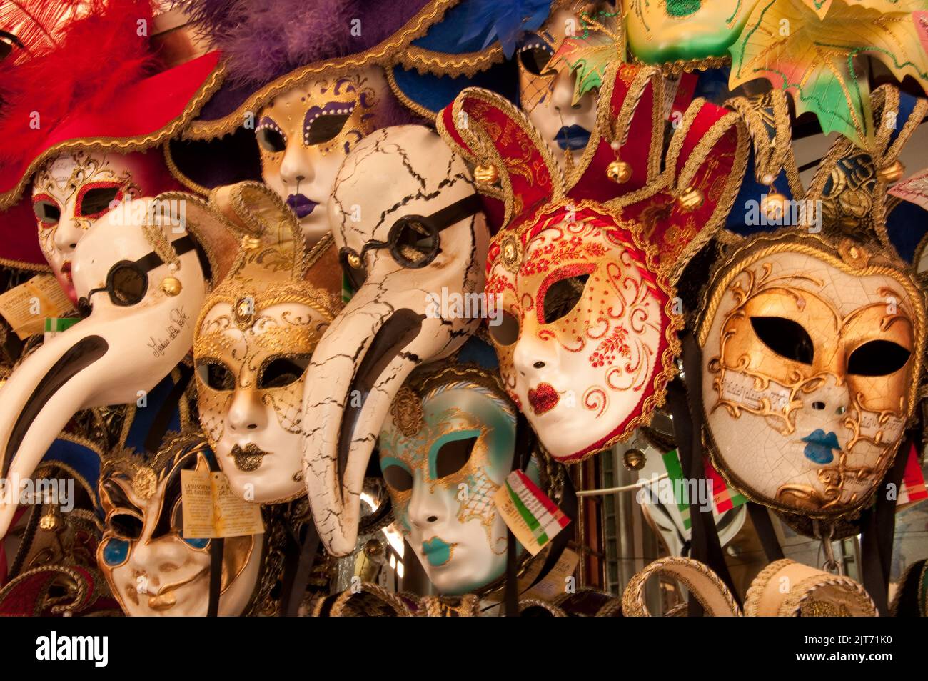 Karnevalsmasken, Venedig, Italien. Jedes Jahr vor Beginn der Fastenzeit ...