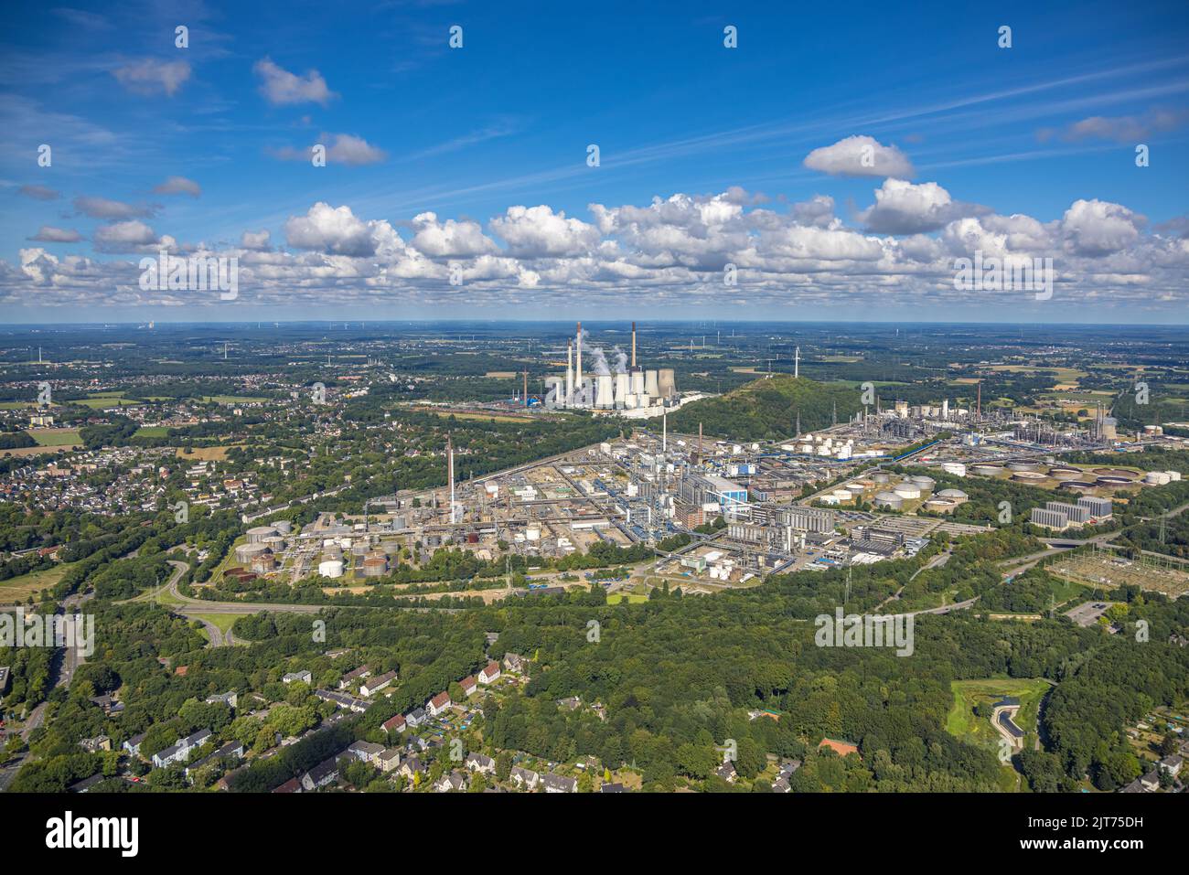 Luftaufnahme, Ruhröl BP Gelsenkirchener Raffinerie, Uniper-Kraftwerk ...