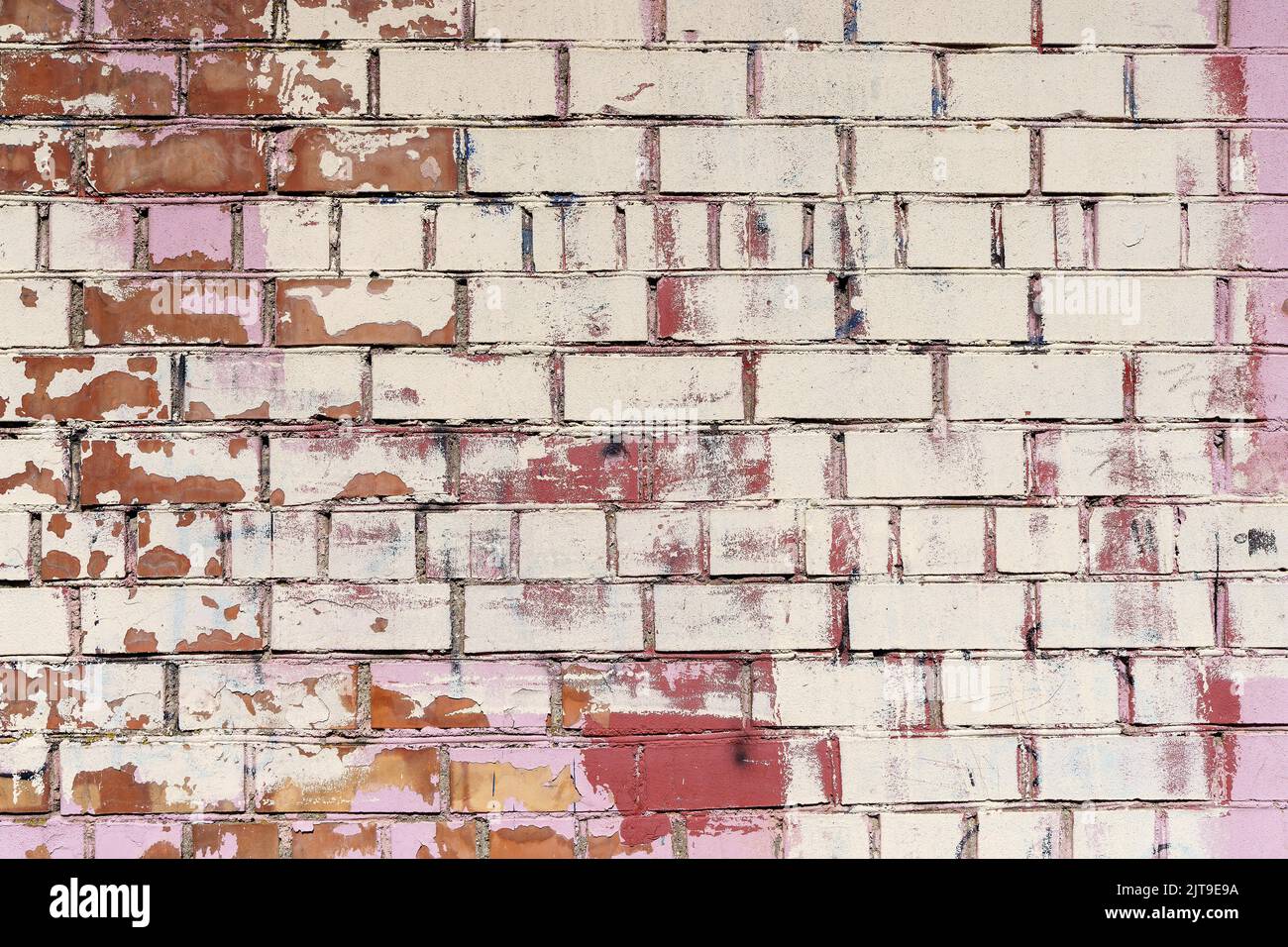 Alte Backsteinmauer. Mauerwerk aus einem alten Backstein im rustikalen ...