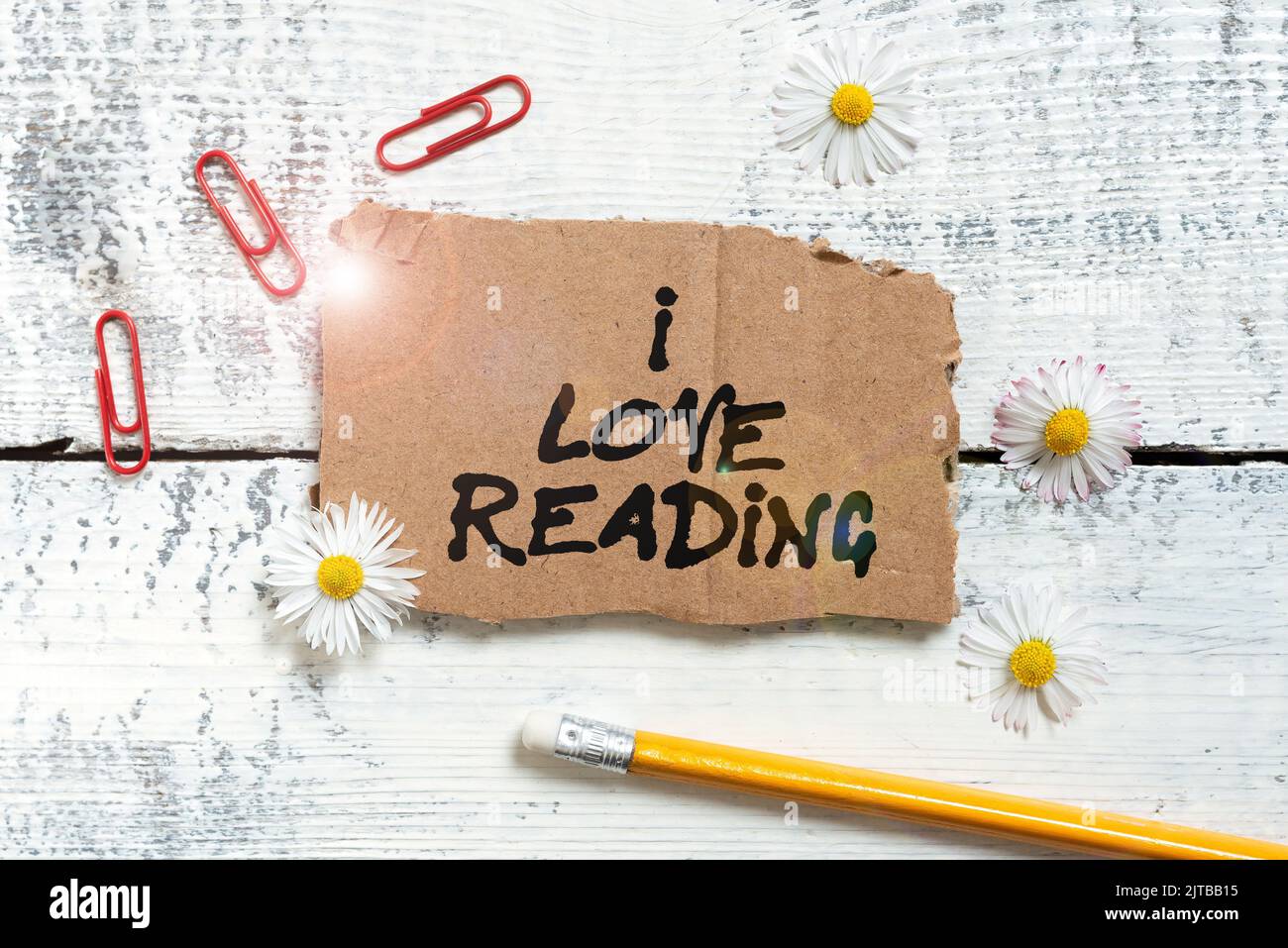 Konzeptuelle Bildunterschrift Ich liebe es zu lesen. Wort für Zuneigung ...